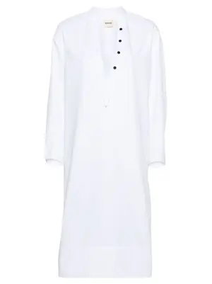 Khaite Brom Shift Midi Dress - White