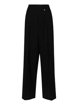 Giuseppe Di Morabito High-waisted Wool Trousers - Black