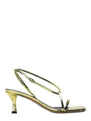 Proenza Schouler 60mm Metallic Leather Sandals - Gold