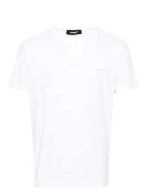 Dsquared2 Logo-plaque Cotton T-shirt - White