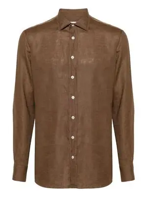 LARDINI Long-sleeve Linen Shirt