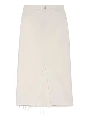 FRAME The Midaxi Denim Midi Skirt - Neutrals