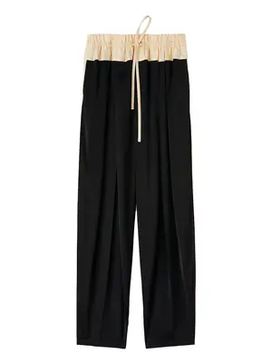 JIL SANDER Panelled Drawstring Straight-leg Track Pants - Black