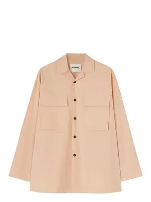 JIL SANDER Logo-tag Cotton Shirt - Pink