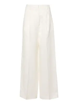JW Anderson Logo-stripe Palazzo Pants - Neutrals