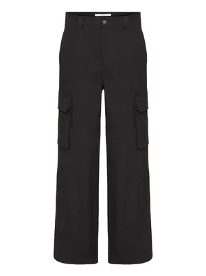 Valentino Garavani Wide-leg Cargo Trousers - Black