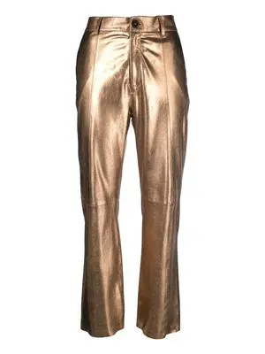 FORTE_FORTE Forte Forte High-Waist Tapered-Leg Leather Trousers