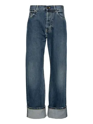 Alexander McQueen Turn-up Straight-leg Jeans - Blue