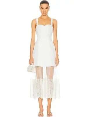 Simkhai Callan Bustier Midi Dress - Ivory