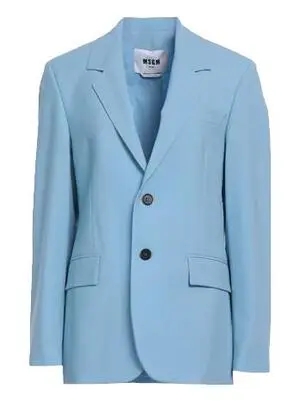 MSGM MSGM Single-Breasted Blazer Blue