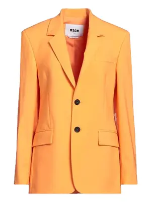 MSGM Single-breasted Blazer - Orange