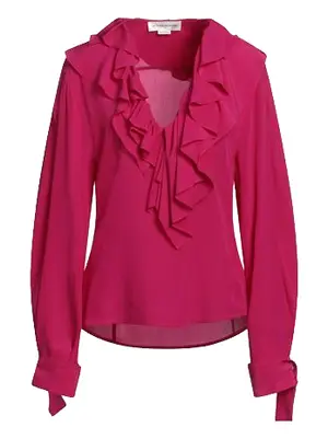 Victoria Beckham Ruched Long Sleeve Top - Pink