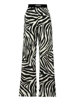 TOM FORD Zebra-print Straight-leg Pants - Animal Print