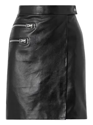 TOM FORD Zip-detailed Leather Skirt - Black