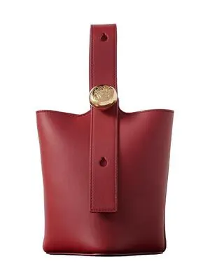 Loewe LOEWE Pebble Mini Leather Tote Red