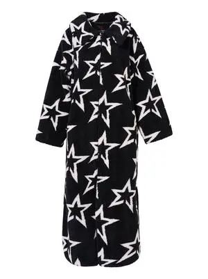 Perfect Moment Star Print Diana Coat - Black