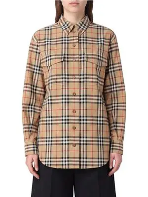 BURBERRY Vintage Check Stretch Cotton Shirt With Button-down Collar