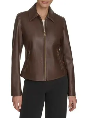 LEVI'S Levi's Racer Faux Leather Jacket Dark Brown
