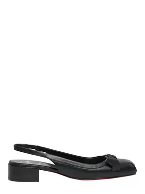 CHRISTIAN LOUBOUTIN 30mm Mamaflirt Sling Ballerina Slingback Pumps - Black