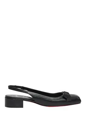 CHRISTIAN LOUBOUTIN 30mm Mamaflirt Sling Ballerina Slingback Pumps - Black