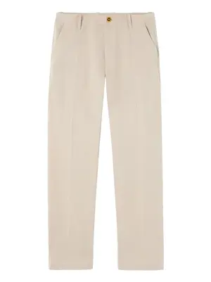 VERSACE Versace Logo-Embroidered Straight-Leg Trousers