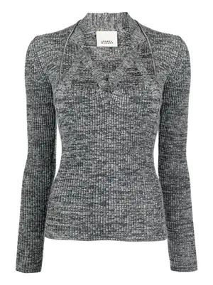 Isabel Marant Zoria Knitted Top - Grey