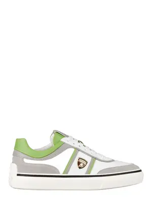 TOD'S Automobili Lamborghini Panelled Leather Sneakers - Grey