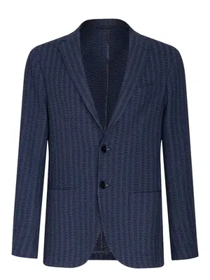 Etro Striped Cotton Blazer - Blue