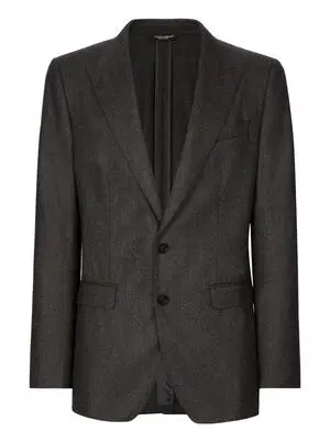 Dolce & Gabbana Single-breasted Virgin-wool Blazer - Grey