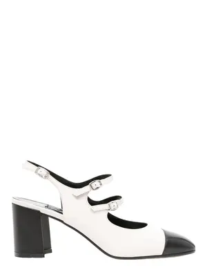 CAREL Peche 60mm Leather Pumps - White