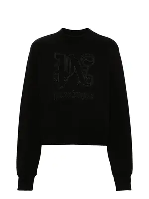 Palm Angels Monogram Statement Sweatshirt - Black