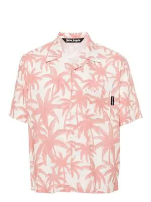 Palm Angels Palm-tree Print Shirt - Pink