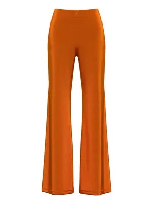 MARGHERITA MACCAPANI Easy Laminated Trousers - Orange