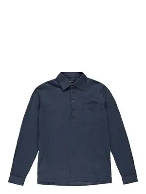 TOM FORD Long-sleeve Piqué Polo Shirt
