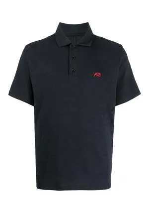 Rag & Bone Logo-embroidered Polo Shirt Blue