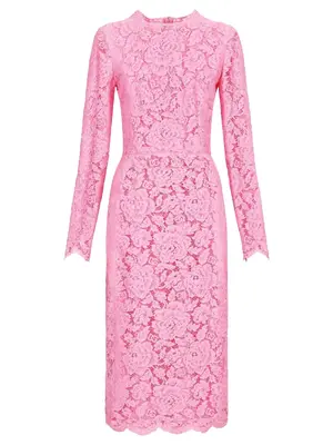 Dolce & Gabbana Cordonetto Lace Sheath Dress - Pink