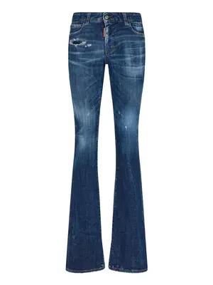 Dsquared2 Logo-patch Bootcut Jeans - Blue