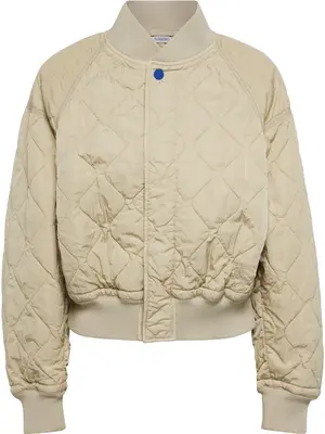 Burberry Quilted Oversized Bomber Jacket - Beige