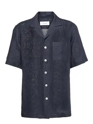 LARDINI Linen Shirt - Blue