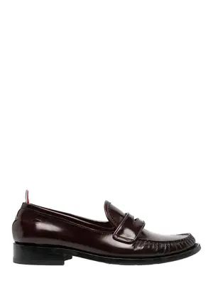 Thom Browne Pleated Penny Loafers - Red