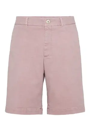 Brunello Cucinelli Denim Bermuda Shorts - Pink