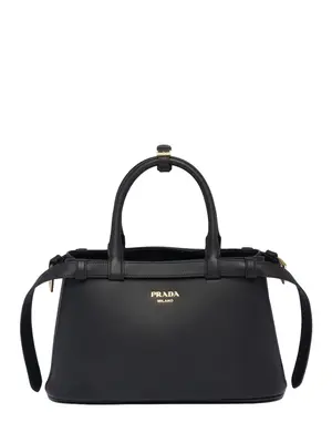 Prada Buckle Tote Bag - Black