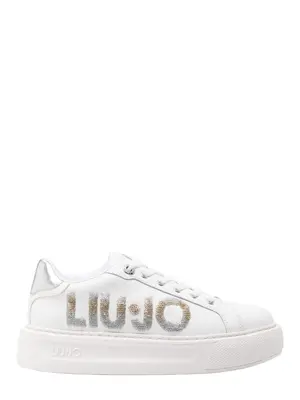 Liu Jo Kylie Sequined-logo Sneakers - White