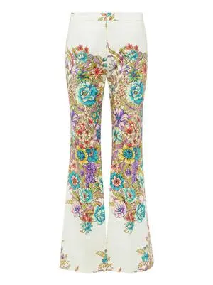 Etro Floral Flared Pants - Multicoloured