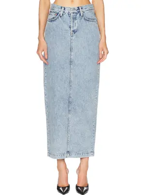 Wardrobe.NYC Column Denim Skirt - Blue