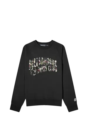 BILLIONAIRE BOYS CLUB Duck Camo Arch Logo Crew Sweat - Black
