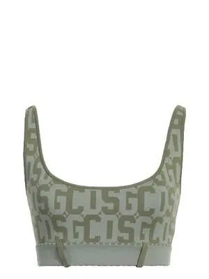 Gcds Logo Print Sports Top - Green