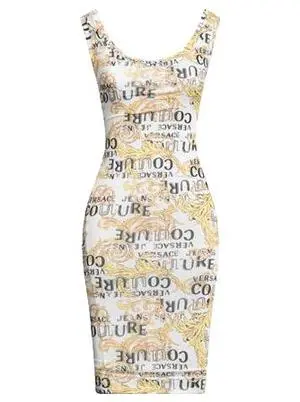 Versace Midi Bodycon Dress - White