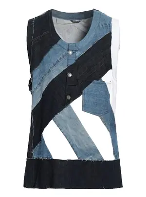 Dolce & Gabbana Denim Patchwork Tank Top - Blue