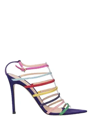 GIANVITO ROSSI Suede Sandals - Transparent